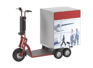 3760406530217 - Elektro Transportroller XXL PRO 5 Räder mit Box rot kaiserkraft