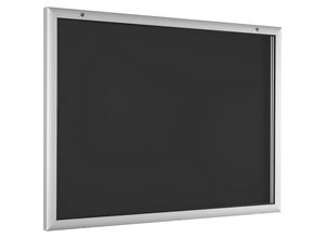 4260256790568 - Schaukasten für Innen- und Außenbereich Türöffnung um 180° nach unten für DIN A0 Rückwand anthrazitgrau RAL 7016 kaiserkraft