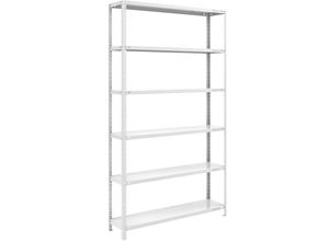 4061753022936 - eurokraft pro Schraubregal Bauart leicht kunststoffbeschichtet Regalhöhe 2500 mm Bodenbreite 1300 mm Tiefe 400 mm Grundregal