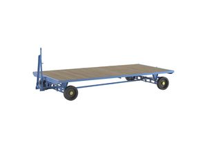 4061753276001 - eurokraft pro Schlepperanhänger Allrad-Achsschemel-Lenkung Tragfähigkeit 5 t Ladefläche 4 x 2 m lichtblau