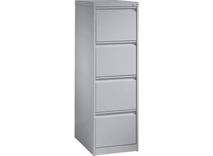 4025314218015 - Hängeregistraturschränke einbahnig 4 Schubfächer silber 4025314218015 C+P-Möbel