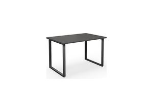 4061753262660 - Mehrzwecktisch DUO-O gerade Platte Tiefe 800 mm Breite 1200 mm dunkelgrau   schwarz kaiserkraft