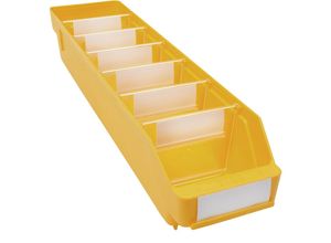 4250621501592 - Regalkasten aus hochschlagfestem Polypropylen gelb LxBxH 500 x 118 x 95 mm VE 30 Stk STEMO