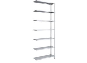 4061753022158 - eurokraft pro Schraubregal Bauart leicht verzinkt Regalhöhe 3000 mm Bodenbreite 1000 mm Tiefe 400 mm Anbauregal
