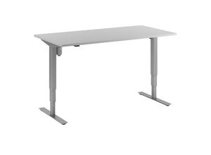 4061753258823 - Schreibtisch Atlanta elektrisch höhenverstellbar gerade BxT 1600 x 800 mm lichtgrau silber kaiserkraft