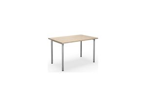 4061753261892 - Mehrzwecktisch DUO-C gerade Platte HxT 700 - 800 x 800 mm Breite 1200 mm Eiche silber kaiserkraft