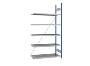 4061753032324 - eurokraft pro Fachboden-Steckregal blau   verzinkt Regalhöhe 2350 mm Fachbodenbreite 1215 mm Anbauregal Fachbodentiefe 650 mm