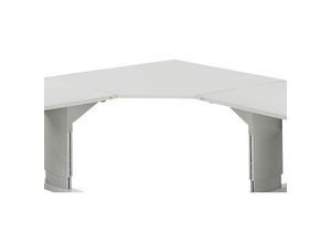 6416763084746 - Eckplatte lichtgrau BxT 1153 x 1153 mm Treston