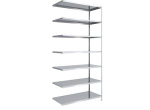 4061753021601 - eurokraft pro Lager-Schraubregal verzinkt mittelschwer Regalhöhe 3000 mm Bodenbreite 1300 mm Tiefe 800 mm Anbauregal