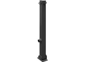 4061753096272 - Absperrpfosten 70 x 70 mm Eisenglimmer klappbar mit 2 Ösen Schake