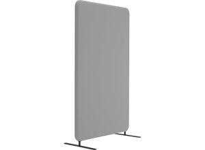 7332835355417 - Akustik-Trennwand Standard abgerundete Ecken Höhe 1500 mm inkl Füße Breite 1000 mm grau kaiserkraft