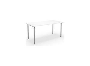 4061753262349 - Mehrzwecktisch DUO-C gerade Platte HxT 700 - 800 x 800 mm Breite 1600 mm weiß silber kaiserkraft