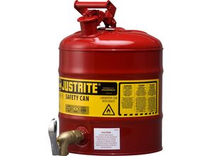 0697841140271 - Sicherheits-Abfüllbehälter mit Zapfhahn Stahlblech Volumen 19 l rot lackiert Justrite