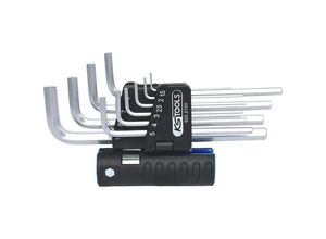 4042146355176 - 3-in-1-Winkelstiftschlüssel-Satz lang Innensechskant metrisch 10 Teile KS Tools