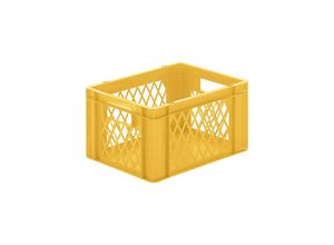 4031022090201 - Euro-Format-Stapelbehälter Wände durchbrochen Boden geschlossen LxBxH 400 x 300 x 210 mm gelb VE 5 Stk kaiserkraft