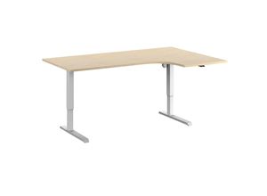 4061753259998 - eurokraft basic Schreibtisch Venla elektrisch höhenverstellbar Ecke BxT 1800 x 1200 mm Birke weiß links