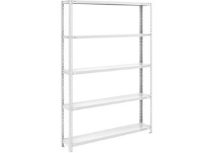 4061753022820 - eurokraft pro Schraubregal Bauart leicht kunststoffbeschichtet Regalhöhe 2000 mm Bodenbreite 1300 mm Tiefe 300 mm Grundregal