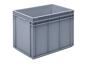 4051513000342 - Euro-Stapelbehälter aus Polypropylen (PP) Traglast 20 kg silbergrau Volumen 90 l Außenhöhe 425 mm VE 2 Stk kaiserkraft