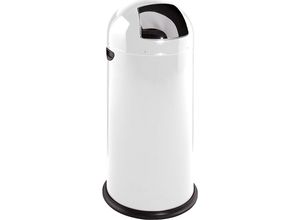 4030695431236 - VAR Push-Mülleimer Stahl selbstschließend weiß 52 l Höhe 890 mm