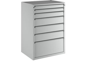4014641114671 - Schubladenschrank BxT 910 x 675 mm Schubladentraglast 200 kg 7 Schubladen Höhe 1280 mm Front lichtgrau ANKE
