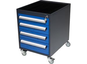 8697653683906 - eurokraft basic Schubladen-Fahrschrank für Arbeitstisch-System WT 4 Schubladen (90 120 120 150 mm)