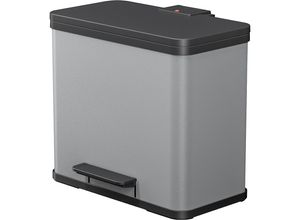 4007126016249 - Tretabfalleimer Öko trio Plus L 47 x 43 x 34 cm (B x H x T) 3 x 9l Stahlblech silber 4007126016249 Hailo