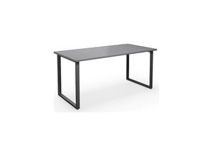 4061753263032 - Mehrzwecktisch DUO-O gerade Platte Tiefe 800 mm Breite 1600 mm lichtgrau   schwarz kaiserkraft
