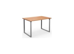 4061753262585 - Mehrzwecktisch DUO-O gerade Platte Tiefe 800 mm Breite 1200 mm Buche   silber kaiserkraft