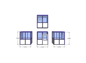 4260275230090 - Mehrzweckhaus Füllungen in Rundeckenoptik für Innenbereich LxB 2220 x 2200 mm kaiserkraft