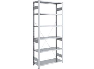4061753027313 - eurokraft pro Schwerlast-Steckregal verzinkt Regalhöhe 2500 mm Grundregal BxT 1000 x 500 mm