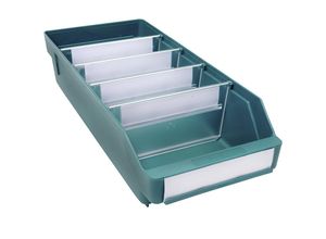 4250621500267 - Regalkasten aus hochschlagfestem Polypropylen grün LxBxH 400 x 180 x 95 mm VE 20 Stk STEMO