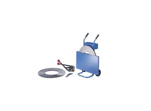 4030198177020 - Umreifungs-Set Stahlband Spann- und Verschlussgerät Schere fahrbarer Abroller Band Bandbreite 16 mm ratioform
