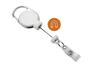 4005546997483 - DURABLE Ausweishalter JOJO EXTRA STRONG mit Druckknopf-Schlaufe VE 10 Stk weiß
