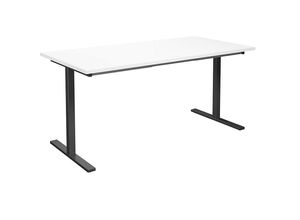 4061753263797 - Mehrzwecktisch DUO-T gerade Platte HxT 740 x 800 mm Breite 1600 mm weiß schwarz kaiserkraft