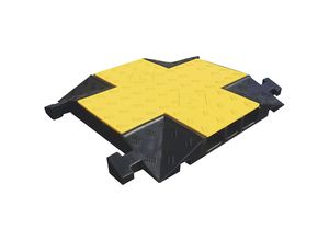 4055381649702 - Kabelbrücke Höhe 75 mm Kreuzungselement schwarz   gelb kaiserkraft