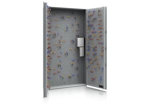 5901468303359 - Schlüsseltresor Sicherheitsstufe A und Euro-Norm S1 lichtgrau HxBxT 1800 x 1000 x 200 mm für max 1000 Haken kaiserkraft