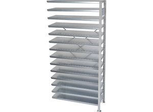 4250621501356 - Steckregal für Regalkästen HxB 2100 x 1000 mm Anbauregal Tiefe 500 mm ohne Kästen STEMO