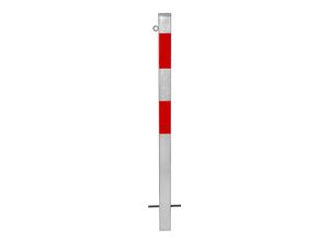 4055381101606 - Sperrpfosten Morion zum Einbetonieren 70 x 70 mm feuerverzinkt   rot reflektierend 1 Öse kaiserkraft