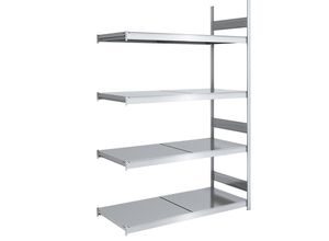 4250623703062 - Großfach-Steckregal mit Stahlböden Höhe 2500 mm Fachbodenbreite 1500 mm Fachbodentiefe 800 mm Anbauregal hofe