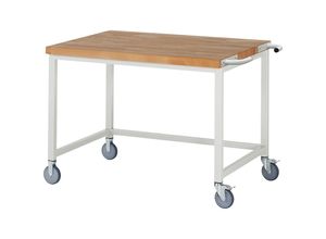 4061753265449 - eurokraft pro Fahrbare Werkbank Serie 8000 Gestellbauweise offenes Rahmengestell BxT 1250 x 900 mm