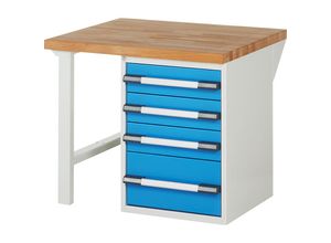 4040376218056 - eurokraft pro Werkbank Baukastensystem Serie 7000 4 Schubladen BxT 1000 x 900 mm