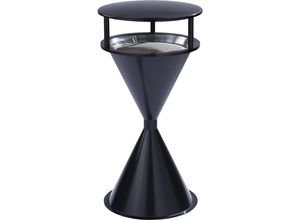 4030695200528 - VAR Kegel-Standascher aus Kunststoff mit Dach schwarzgrau