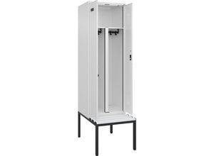 4068192405443 - Schwarz-Weiß-Spind Evolo PLUS Sitzbank 2 Abteile Trennwand verkürzt weiß B 600 mm Zylinderschloss mit untergebauter Sitzbank Kunststoff kaiserkraft 4068192405443 - Schwarz-Weiß-Spind Evolo PLUS Sitzbank 2 Abteile Trennwand verkürzt weiß B 600 mm Zylinderschloss mit untergebauter Sitzbank Kunststoff kaiserkraft