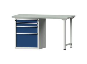 4014641031237 - Werkbank Gestellbauweise Serie V 4 Schubladen mit 2 x 90 1 x 180 1 x 360 mm Stahlblechbelagplatte ANKE