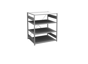 4250623774772 - Sideboard-Steckregal verzinkt Höhe 1200 mm 4 Böden Grundregal Bodentiefe 800 mm Fachlast 130 kg hofe