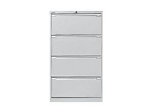 5020073314007 - BISLEY Hängeregistraturschrank 2-bahnig 4 Schübe DIN A4 lichtgrau