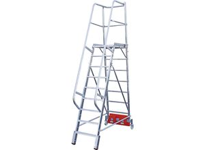 4009199833044 - Alu-Plattformleiter STABILO Vario kompakt für enge Gänge Breite 820 mm 9 Stufen KRAUSE