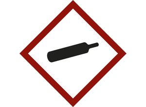 4061466047547 - Gefahrstoffkennzeichen Gasflasche VE 10 Stk Folie 105 x 105 mm kaiserkraft