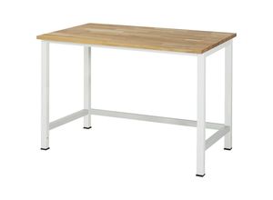 4040376093059 - Arbeitstisch für Arbeitsplatzsystem Serie 900 Höhe 825 - 1025 mm Buchenplatte massiv Breite 1250 mm RAU