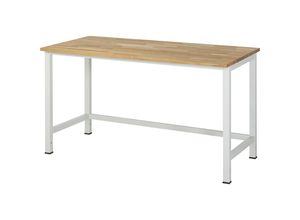 4040376305541 - Arbeitstisch für Arbeitsplatzsystem Serie 900 Höhe 825 - 1025 mm Buchenplatte massiv Breite 1500 mm RAU